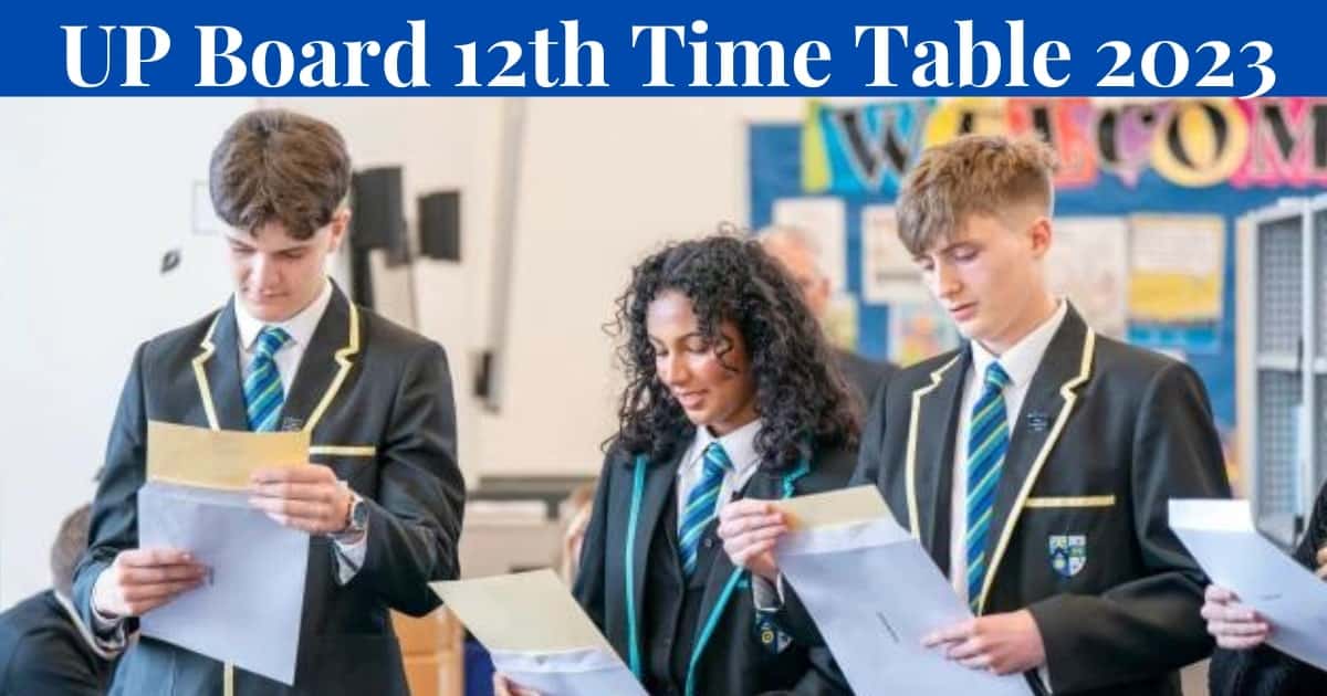 UP Board 12th Time table 2023 (जारी) - UPMSP Intermediate Timetable PDF ...