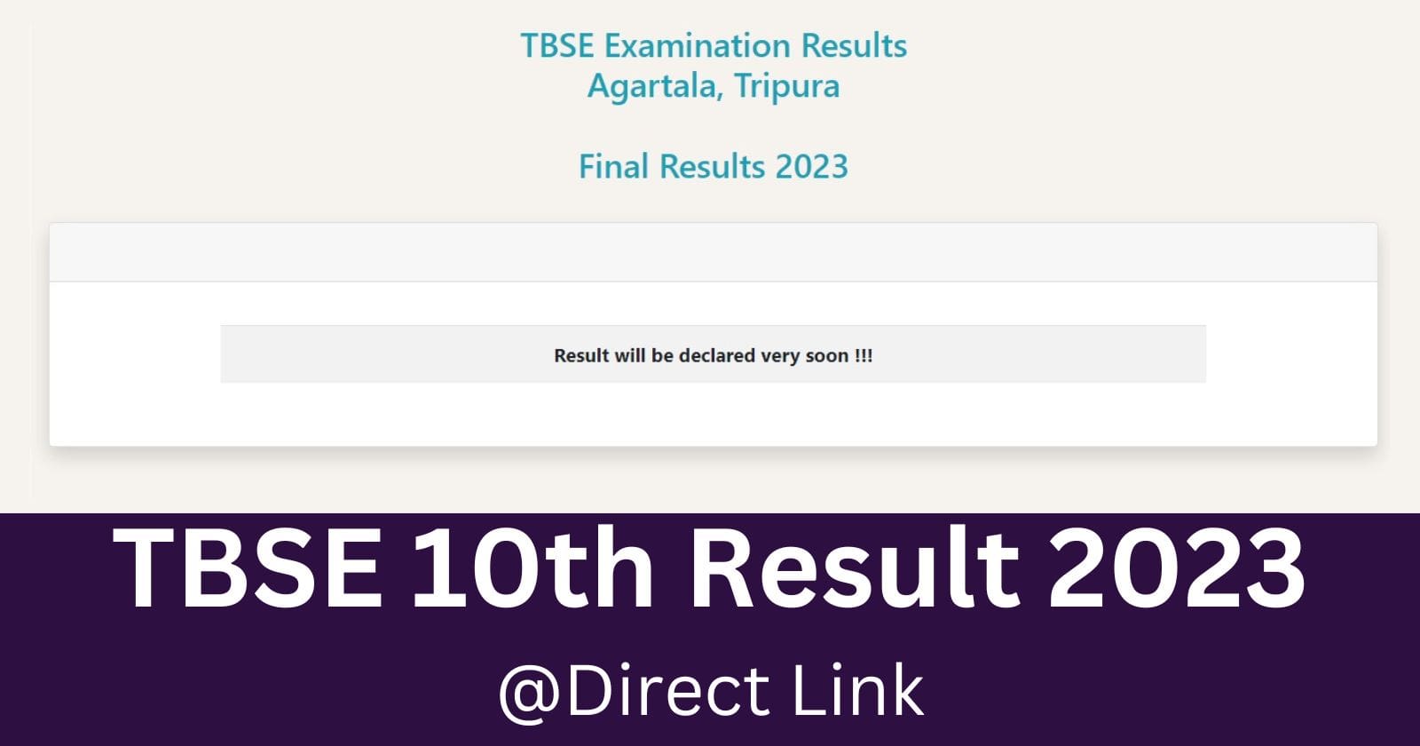 Tripura Madhyamik Result 2023 OUT, Check TBSE Class 10th Result ...